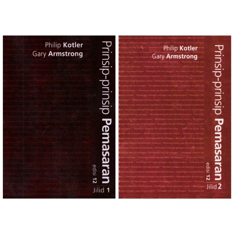 Jual Buku prinsip-prinsip pemasaran edisi 12 jilid 1 dan 2 philip kotler gary amstrong | Shopee ...