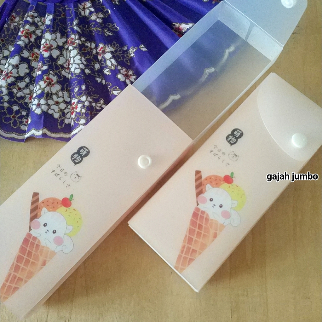 Jual Wadah Kotak Pensil Sliding Pencil Case Slide Kancing Murah ...