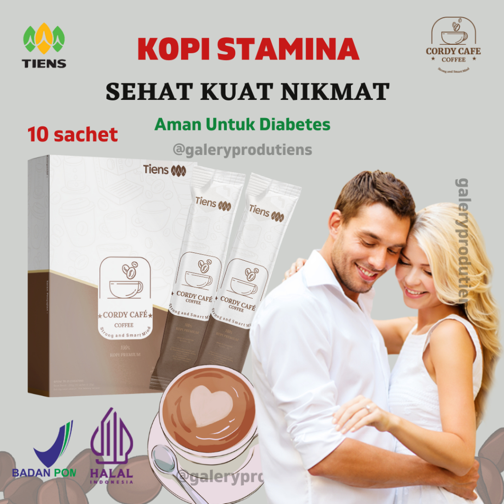 Jual Tiens Cordy Cafe Coffee Kopi Kuat Stamina Pria Dewasa | Shopee ...