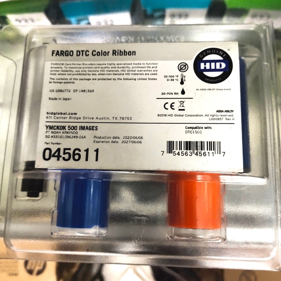 Jual RIBBON COLOR YMCKOK FARGO DTC1500 TINTA RIBBON ( PN:045611 ...