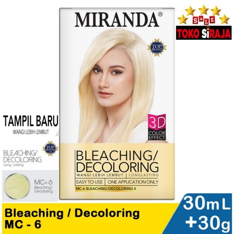 Jual MIRANDA BLEACHING MC-6 SEMIR RAMBUT PEWARNA HAIR COLOR WARNA BLECING | Shopee Indonesia