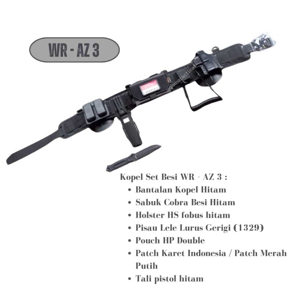 Jual Kopel Set Besi Tactical 1set Lengkap/ Kopel Set Besi Lengkap Hitam ...