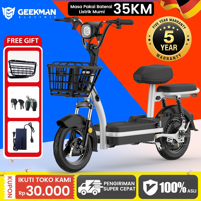 Jual GEEKMAN Sepeda Listrik Boncengan Sepeda Listrik Boncengan Sepeda ...