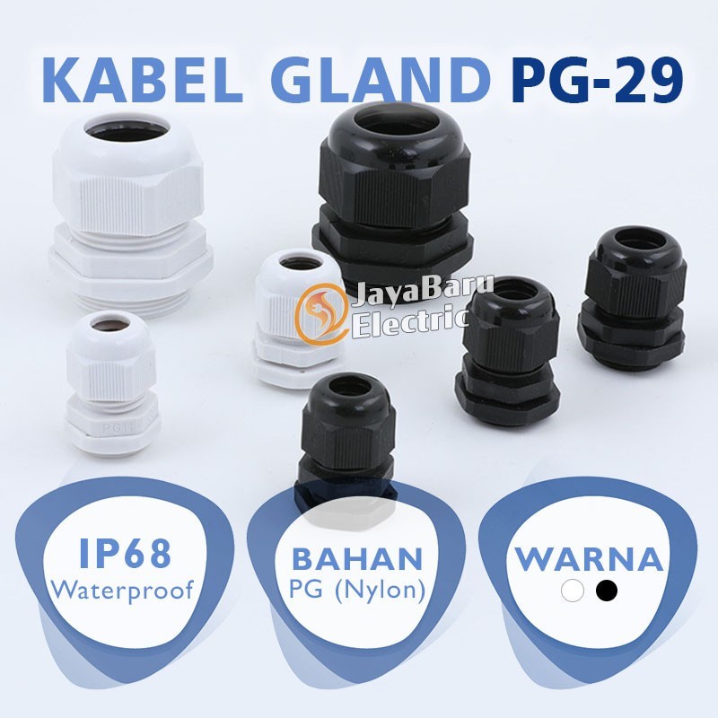 Jual Kabel Glen Gland Cable PG-29 PG29 Putih Hitam | Shopee Indonesia