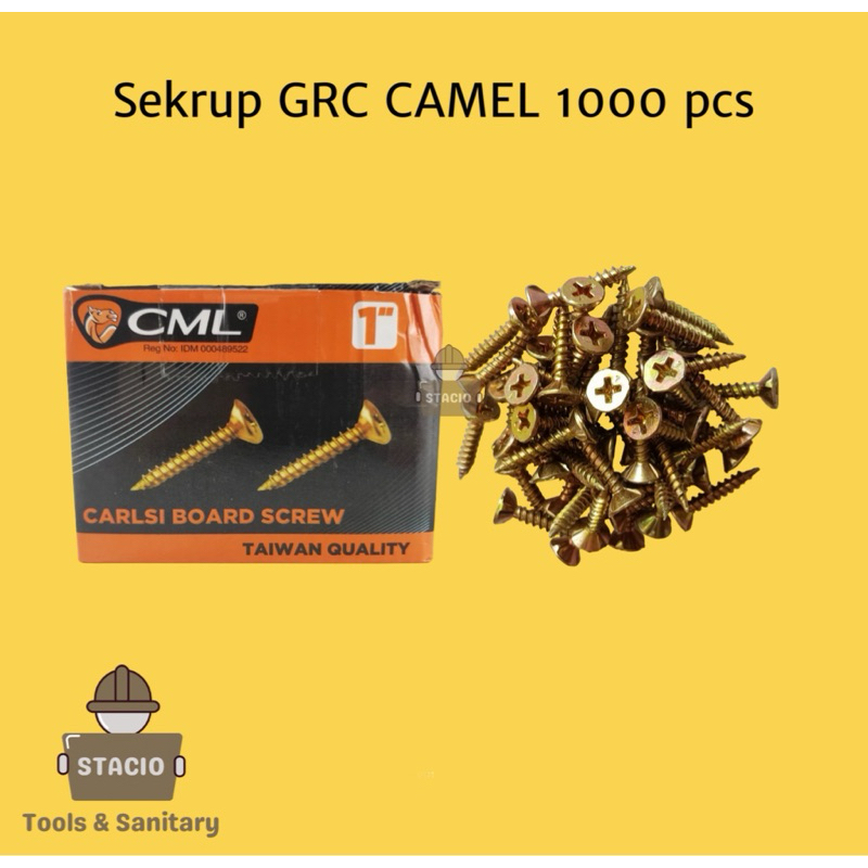 Jual Sekrup Gypsum Kuning GRC Camel 3/4 inch 1 inch Skrup GRC | Shopee ...