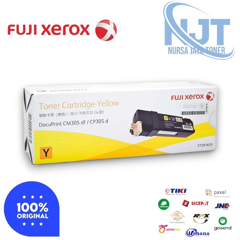 Jual Toner Fuji XEROX (CT201635) For CM305/CP305 Yellow Original ...