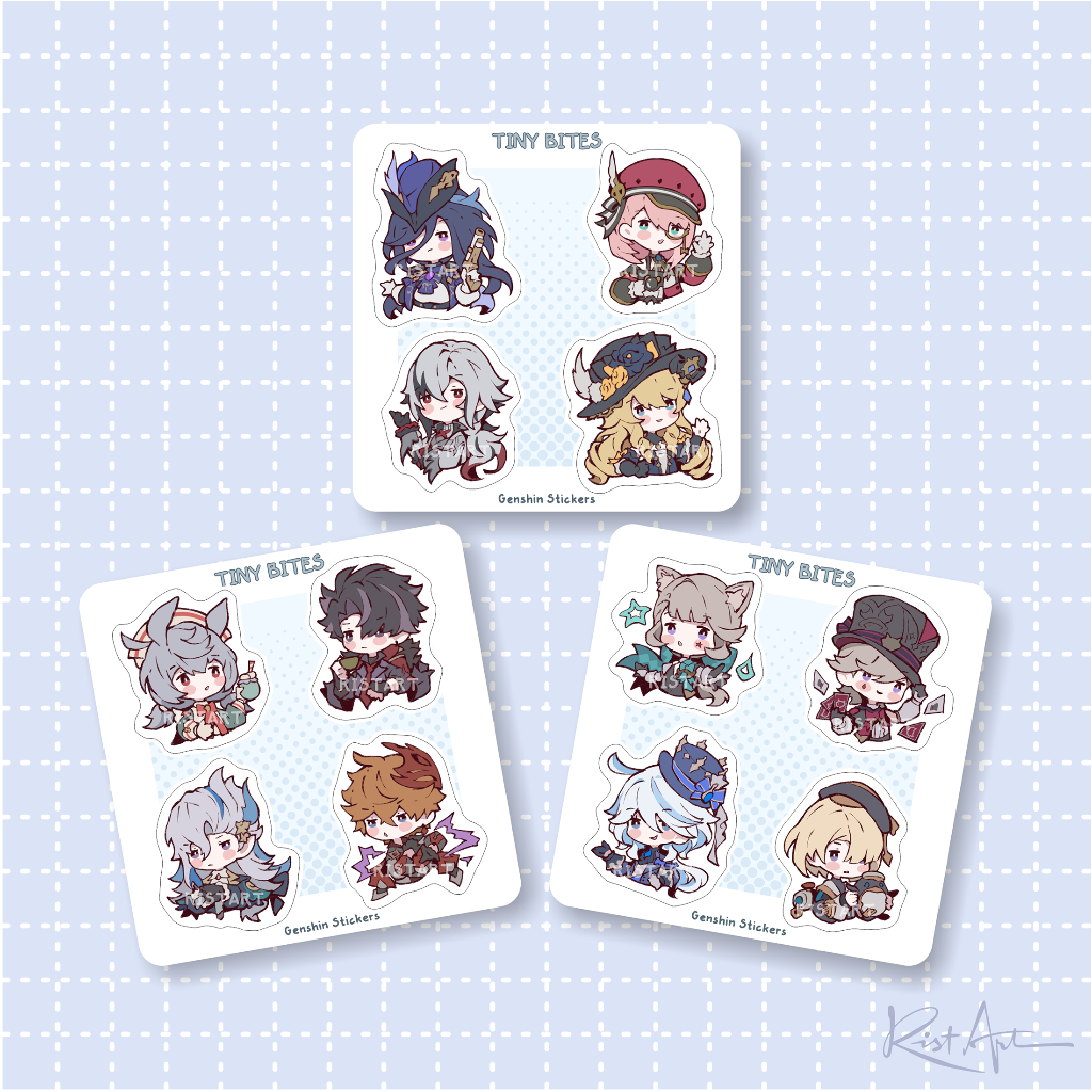 Jual Cute Genshin Impact Mini Sticker Sheet - Stiker Laptop - Tiny ...