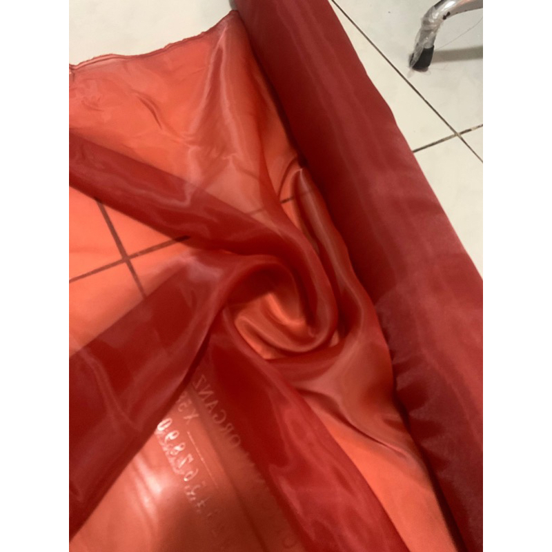 Jual Kain Organza Organdi Polos Premium Silk Kain Kaca Warna Terakota ...