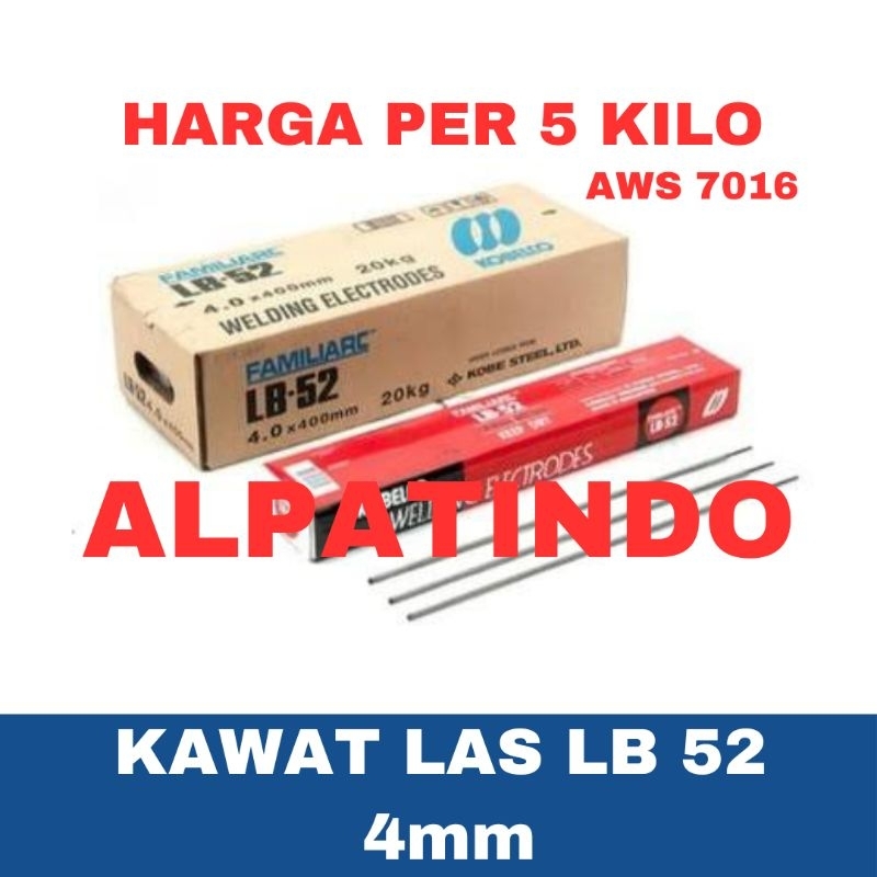 Jual Kawat Las LB 52 - 4mm AWS 7016 Kawat Las Kobe LB52 - 4mm | Shopee Indonesia