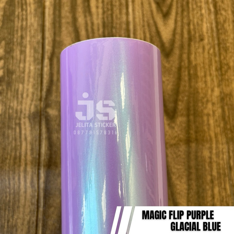 Jual Sticker Lembayung Purple Lilac / Skotlet Magic Flip Glacial Blue ...
