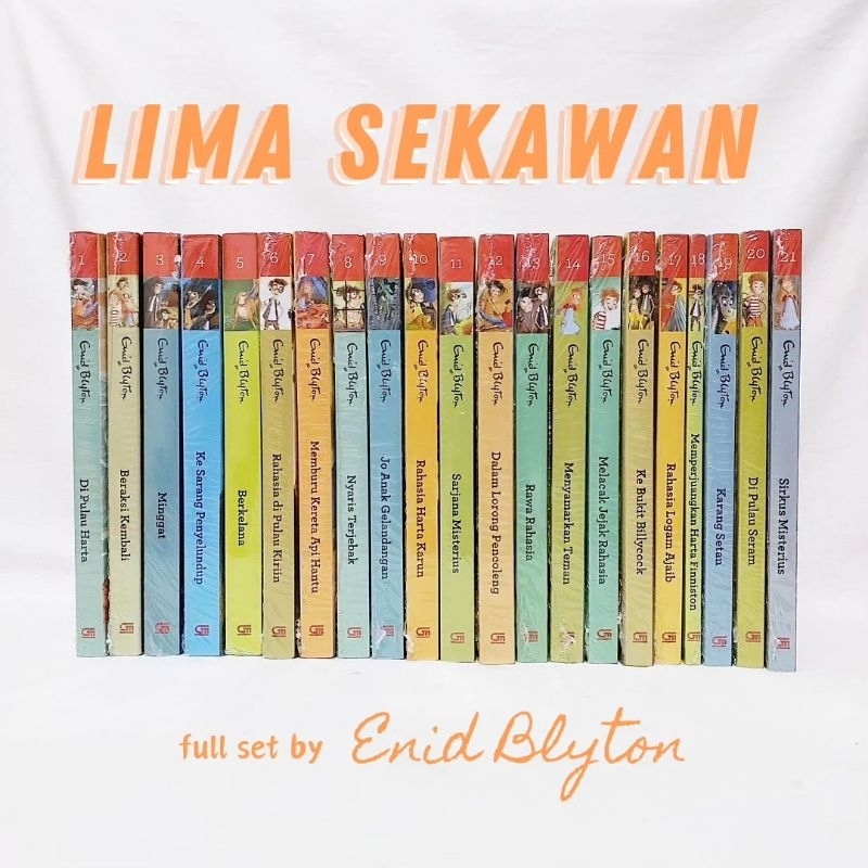Jual Lima Sekawan 1 - 21 Fullset [Original, Segel] - Enid Blyton ...