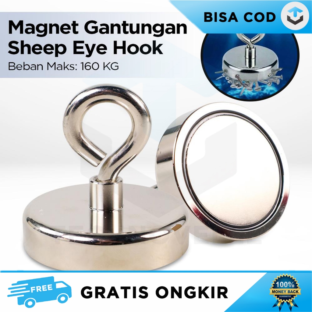 Jual NEODYMIUM MAGNET ALAT PANCINGAN RING HOOK PANCINGAN 41-66-160KG ...