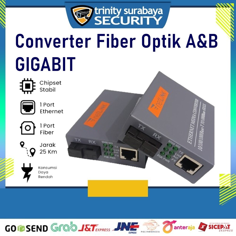 Jual Converter Fiber Optik NETLINK Gigabit 10/100/1000 Trinity | Shopee ...