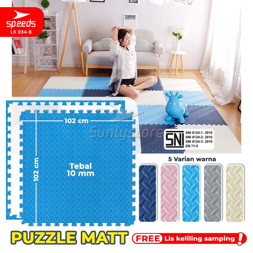 Jual SPEEDS Evamat 103x103cm 10mm Matras Puzzle Karpet Puzzle Matras ...