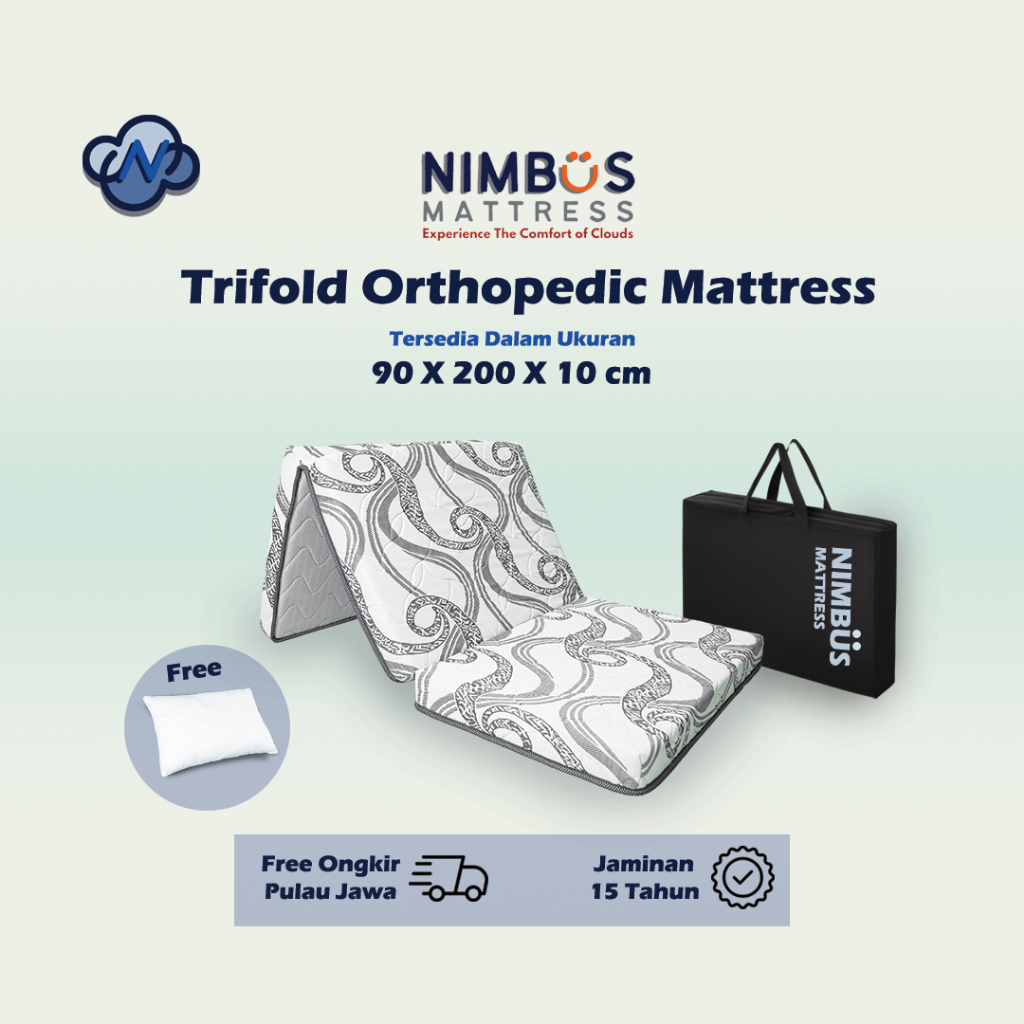 Jual Nimbus Trifold Orthopedic Mattress 90x200x10cm | Shopee Indonesia