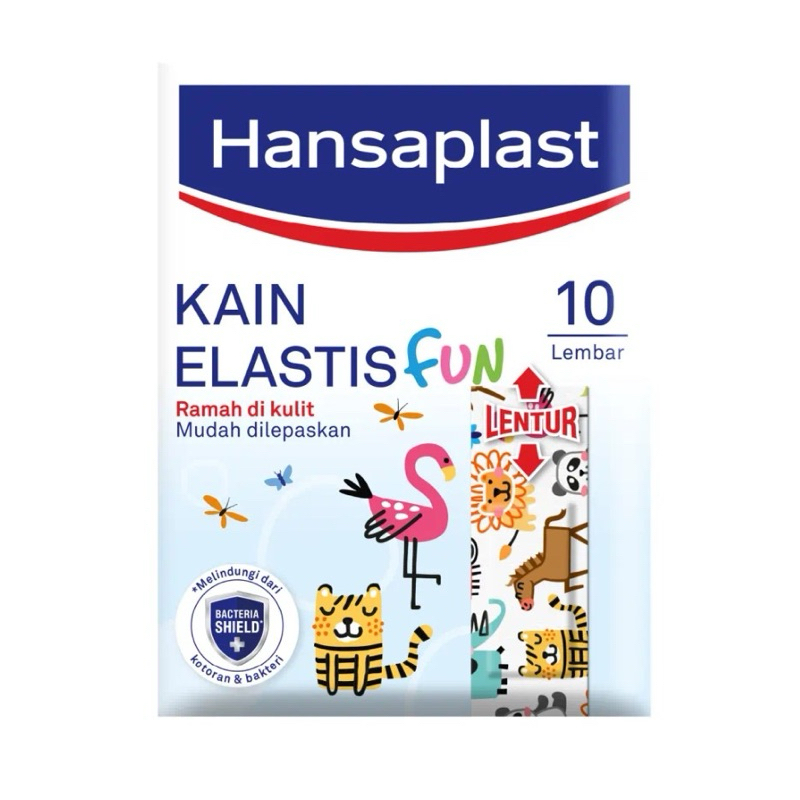 Jual Hansaplast Junior Plaster Fun Kain Elastis Animals isi 10 lembar ...