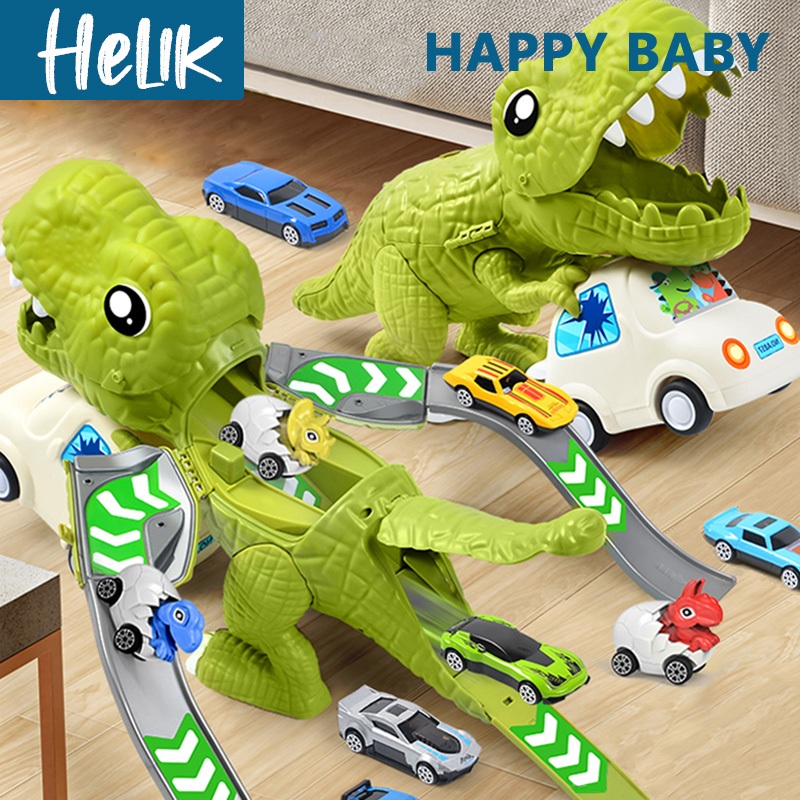 Jual Mainan Mobil Rel Dinosaurus Anak 2 in 1 Mainan Dinosaurus Ukuran ...