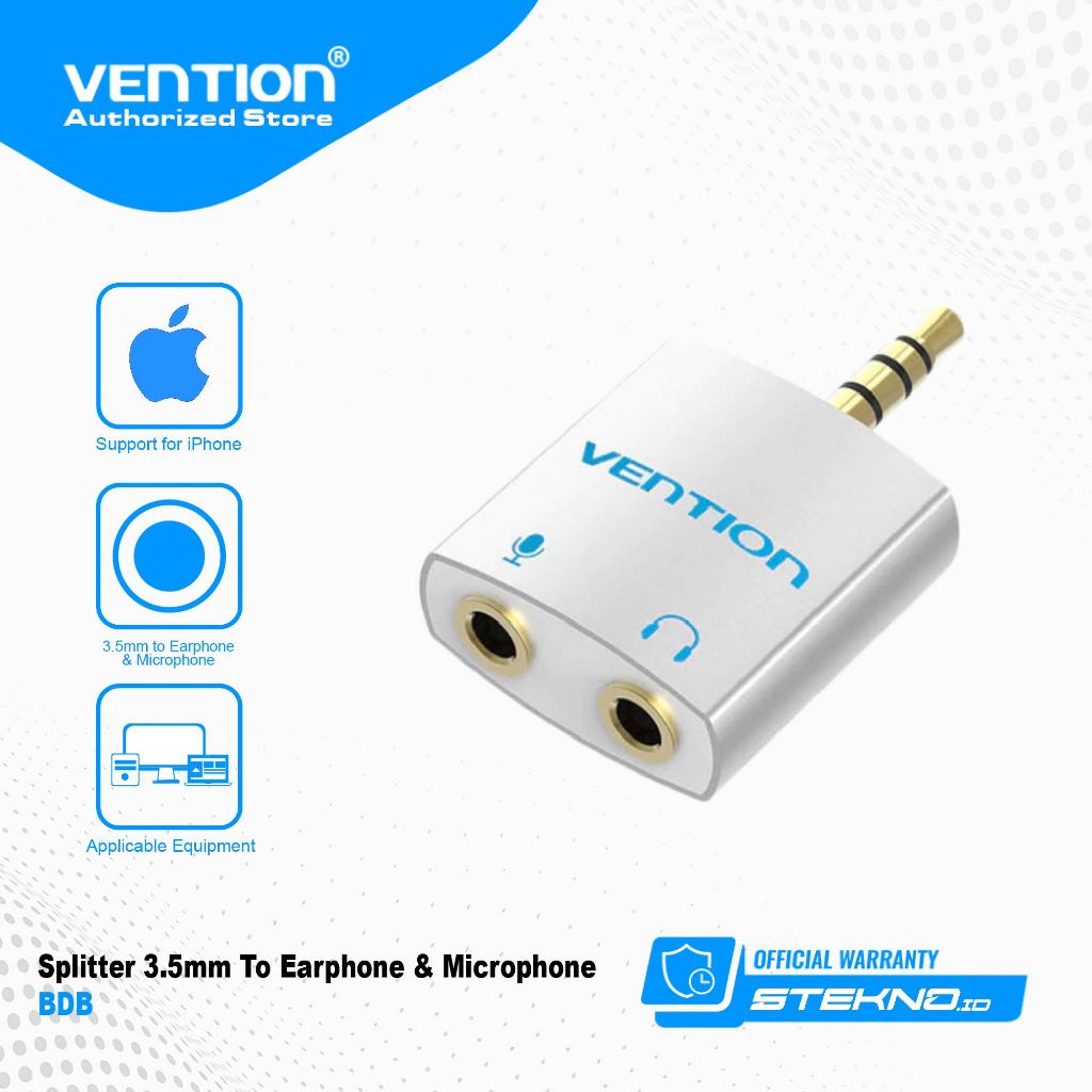 Jual Vention Splitter Aux Audio Male To 2 Female Adapter | Shopee Indonesia