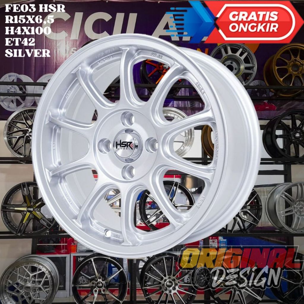 Jual Velg Mobil Ring 15 HSR FE03 R15 Cocok Untuk Brio Datsun Agya Mirage | Shopee Indonesia