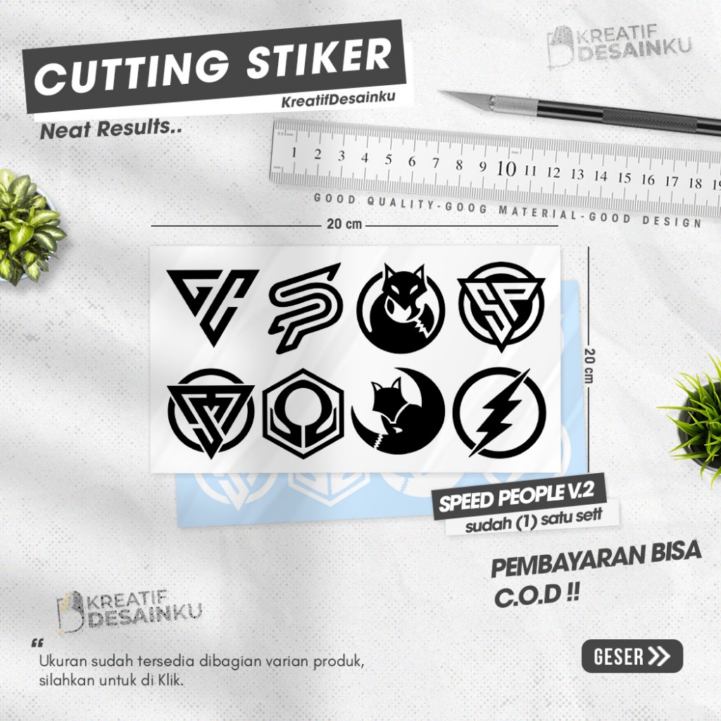 Jual Cutting Stiker People Speed Pack Variasi Motor Mobil Sticker ...