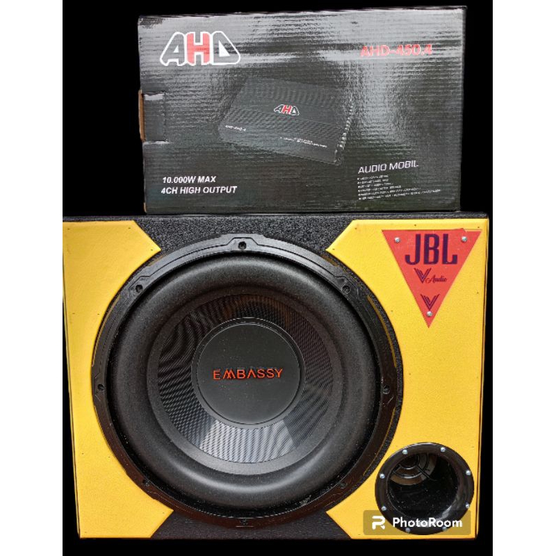 Jual PAKET AUDIO MOBIL SUBWOOFER EMBASSY 12 INC PLUS POWER AVX/AHD/DHD ...
