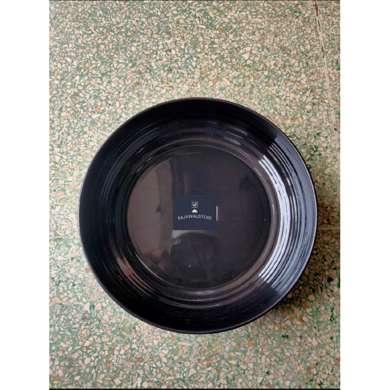 Jual Piring plastik Hitam Japan, Piring plastik, Piring bulat hitam ...