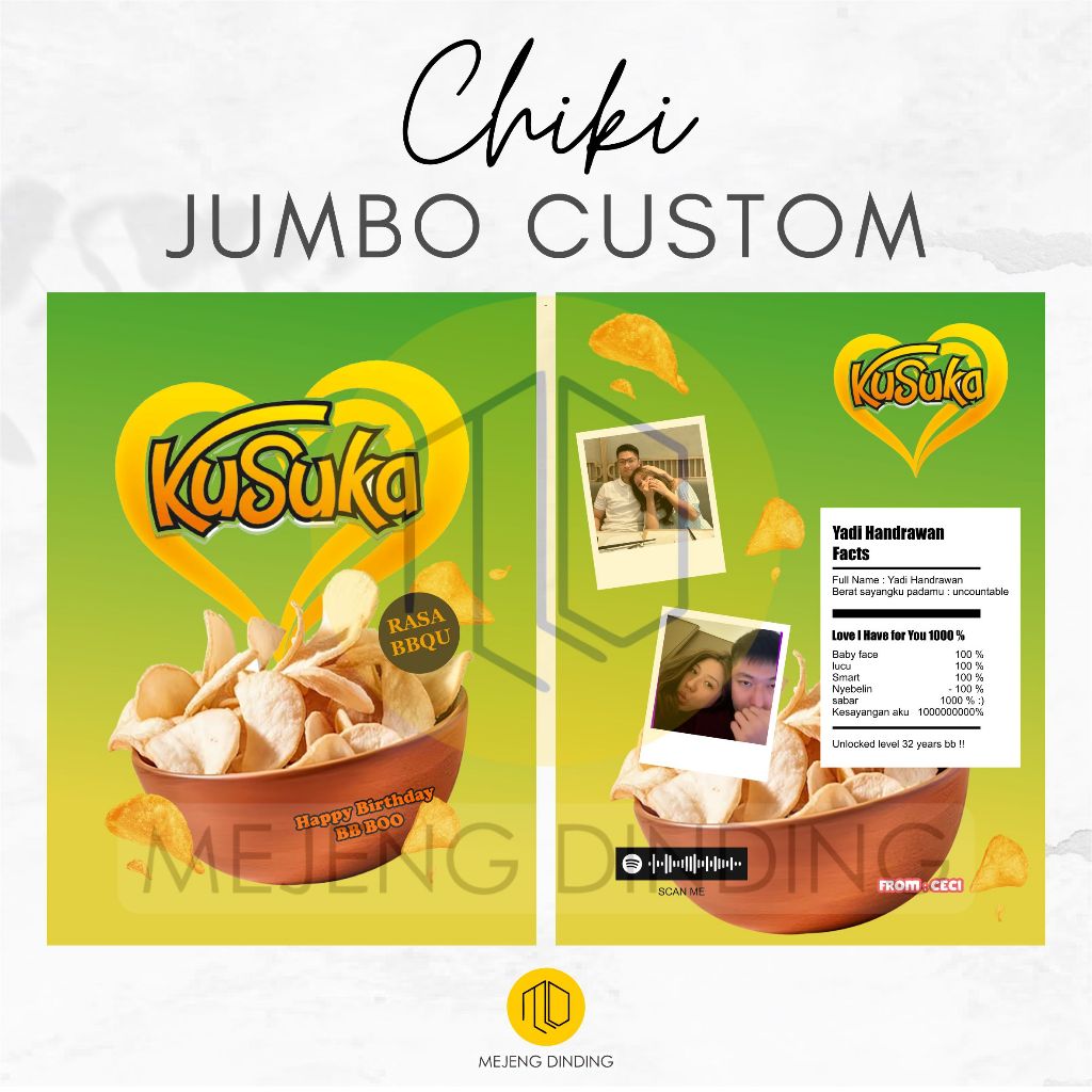 Jual (1 HARI JADI) CHIKI JUMBO / CIKI JUMBO / KADO UNIK SNACK / KADO ...