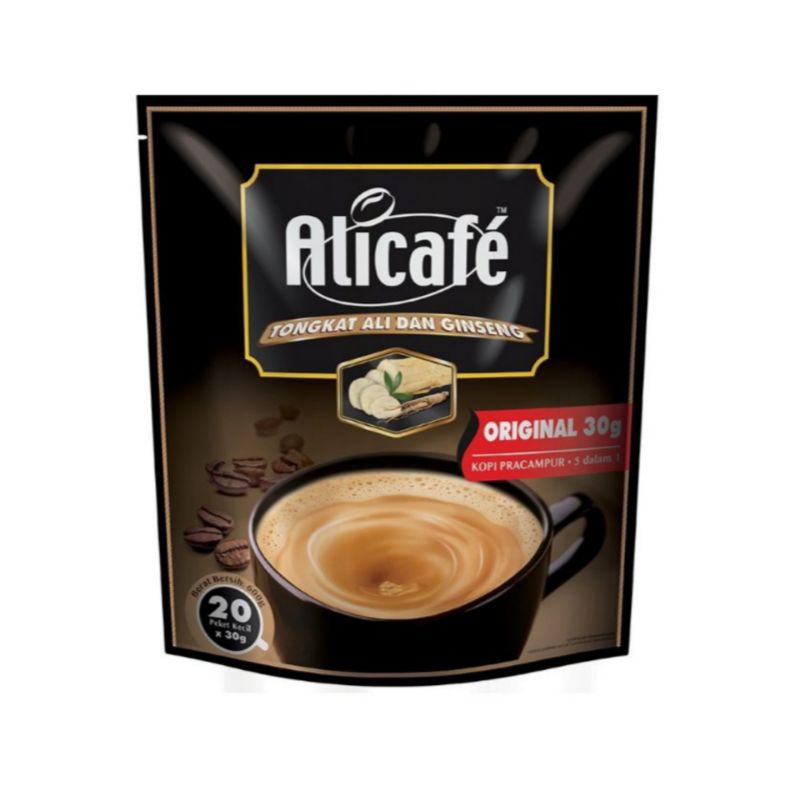 Jual ALICAFE Tongkat Ali & Ginseng Original Kopi Instan Malaysia (18 sachet) | Shopee Indonesia