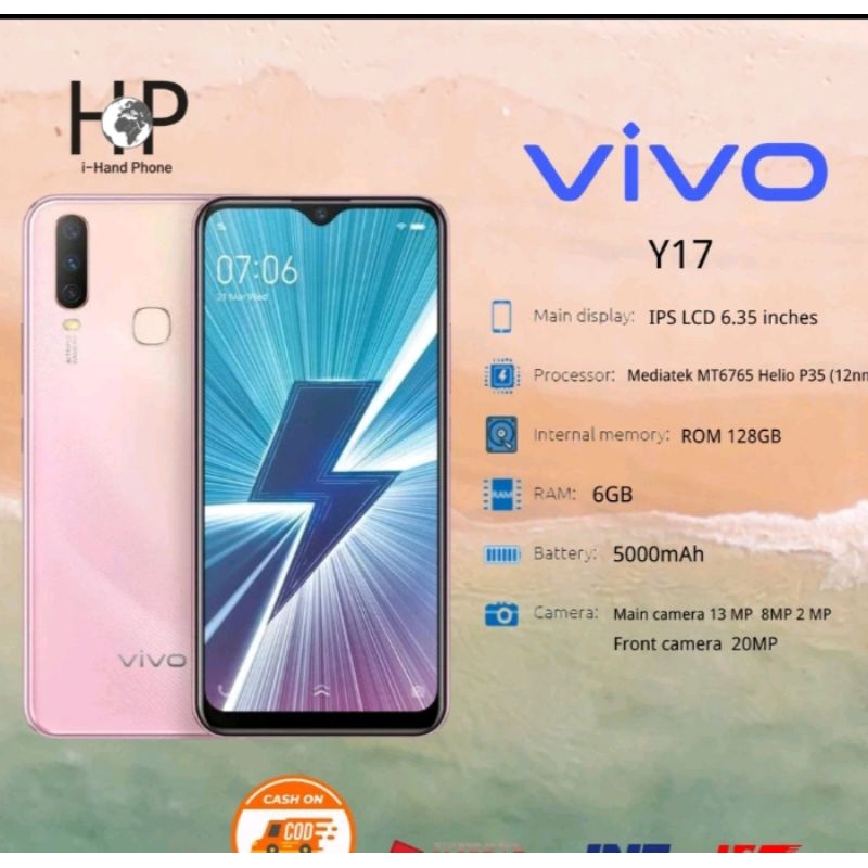 Jual VIVO/Y17/HPMURAH/HPViVO/RAM 6GB/128GB/8+256GB/FULL SET /AL TRIPLE ...