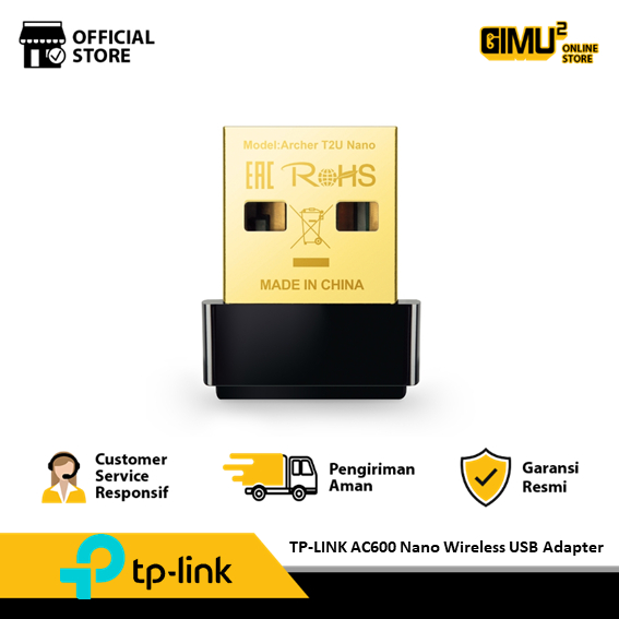 Jual TP-LINK Archer T2U Nano AC600 Nano Wireless USB Adapter | Shopee ...