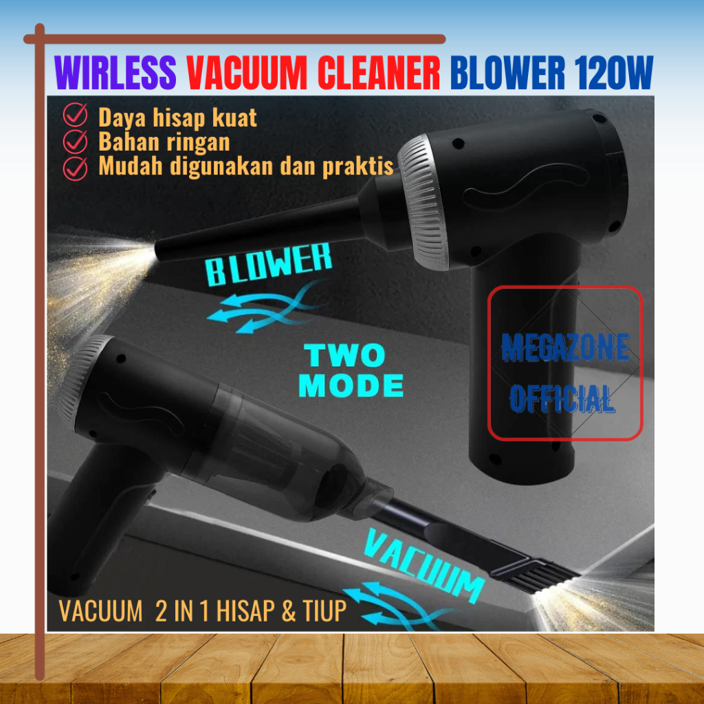 Jual Wireless Vacuum Cleaner Blower 2 In 1, Blow / Tiup Air Duster ...