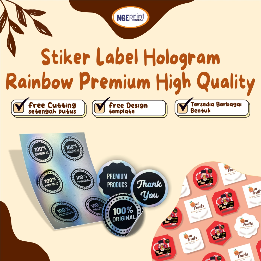 Jual [BEBAS PILIH BAHAN] Sticker Label Makanan Murah / Cetak Stiker ...