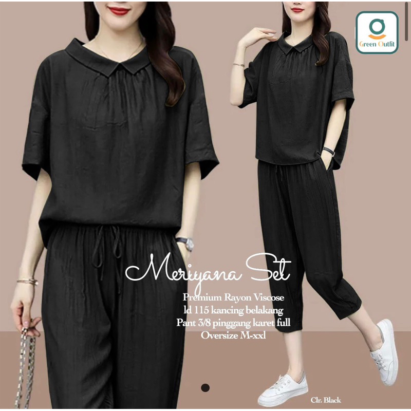Jual PBS | Meriyana Set Bahan Crinkle Airflow Setelan Wanita Korean ...