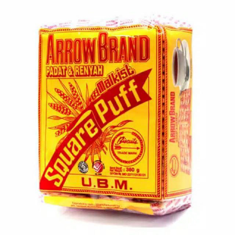 Jual UBM Arrow Brand Square Puff Cream Crackers Malkist Biskuit ...