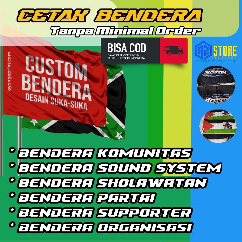 Jual [COD]MURAH CETAK BENDERA SOUND SYSTEM CUSTOM KOMUNITAS DLL ...
