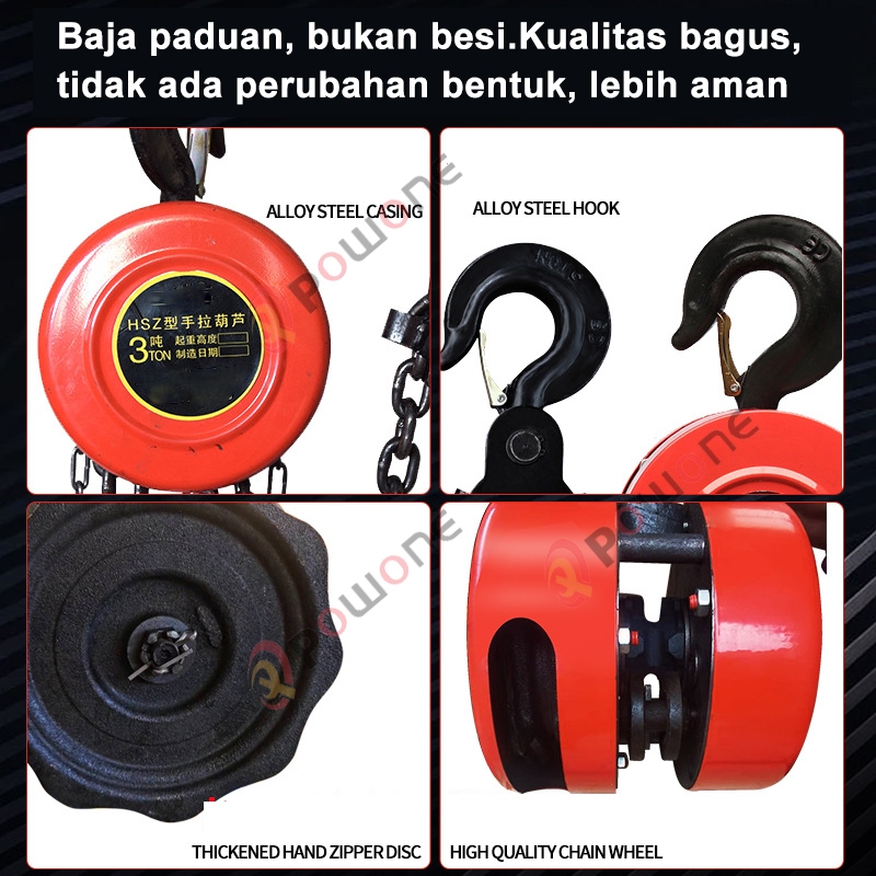 Jual CHAIN BLOCK HOIST KATROL ANGKUT BARANG 1 ton 2 tons 3meter 6meter | Shopee Indonesia