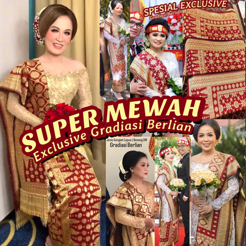 Jual SUPER MEWAH Exclusive Songket Lepus Berlian Gradiasi ORI Grade A TERLARIS Songket Tenun ...