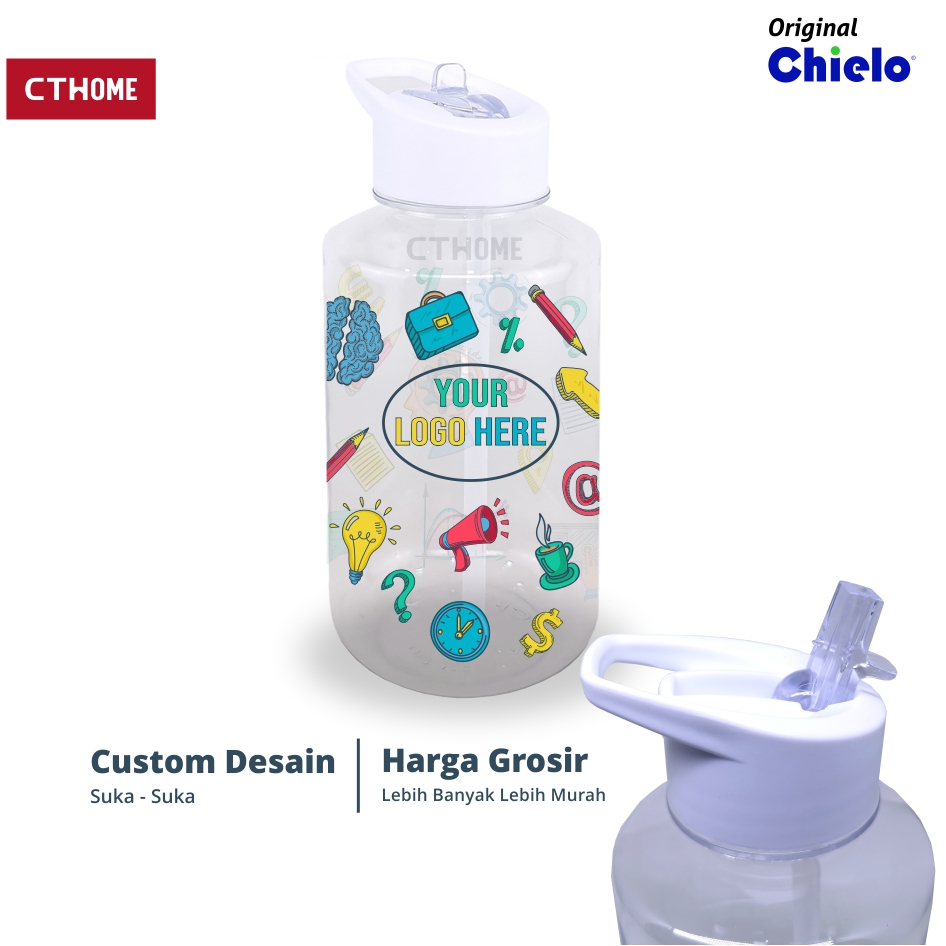 Jual Cetak Custom Botol Minum Tumbler Chielo Lundee Straw Sedotan ...