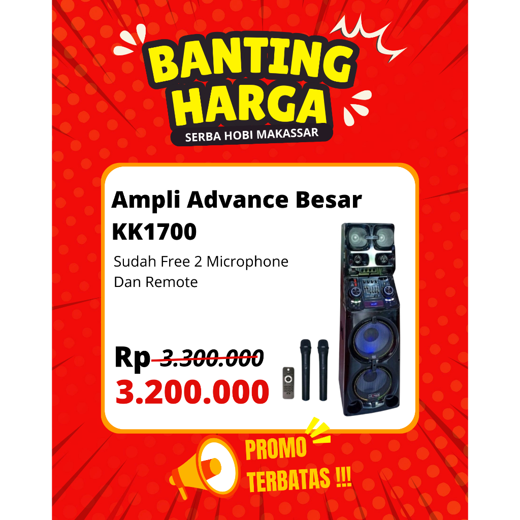 Jual Profesional Speaker Aktif Advance KK-1700 With Panel Kontrol ...