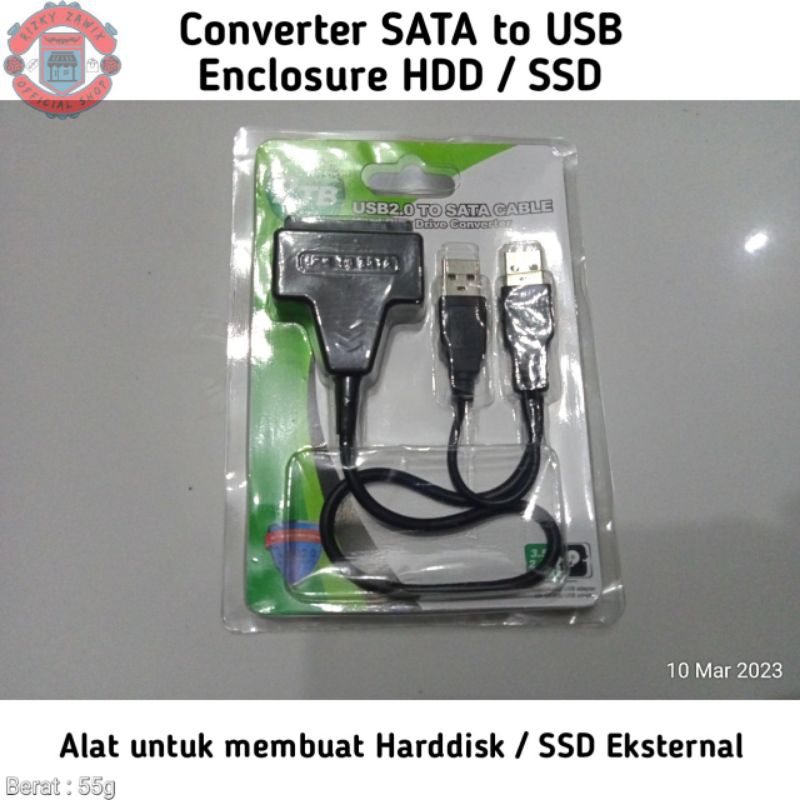 Jual Converter SATA to USB • Enclosure HDD SSD Internal to Eksternal ...