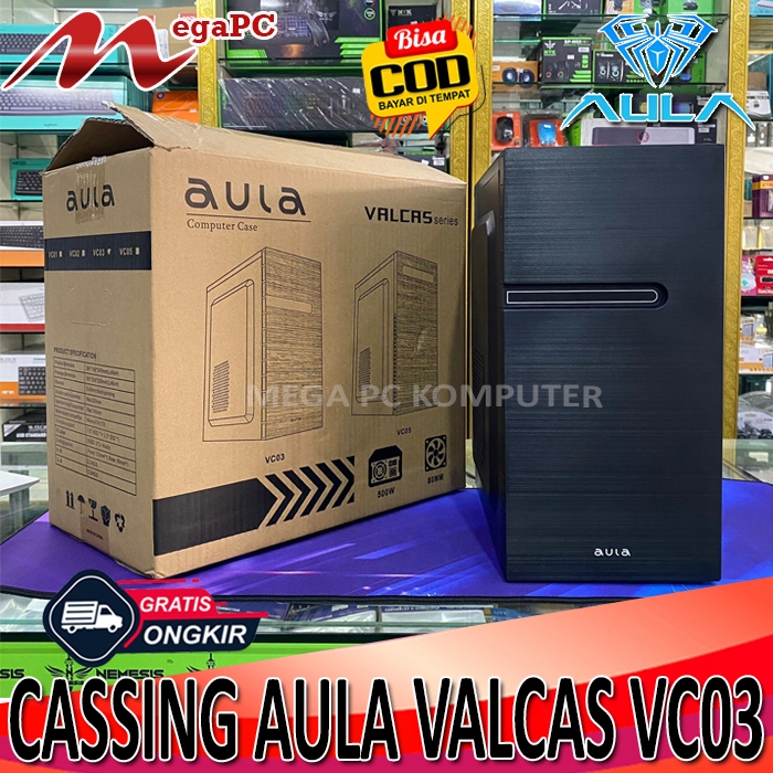 Jual PC CASE / Cassing PC Aula Valcas Series VC03 Include PSU 500Watt ...