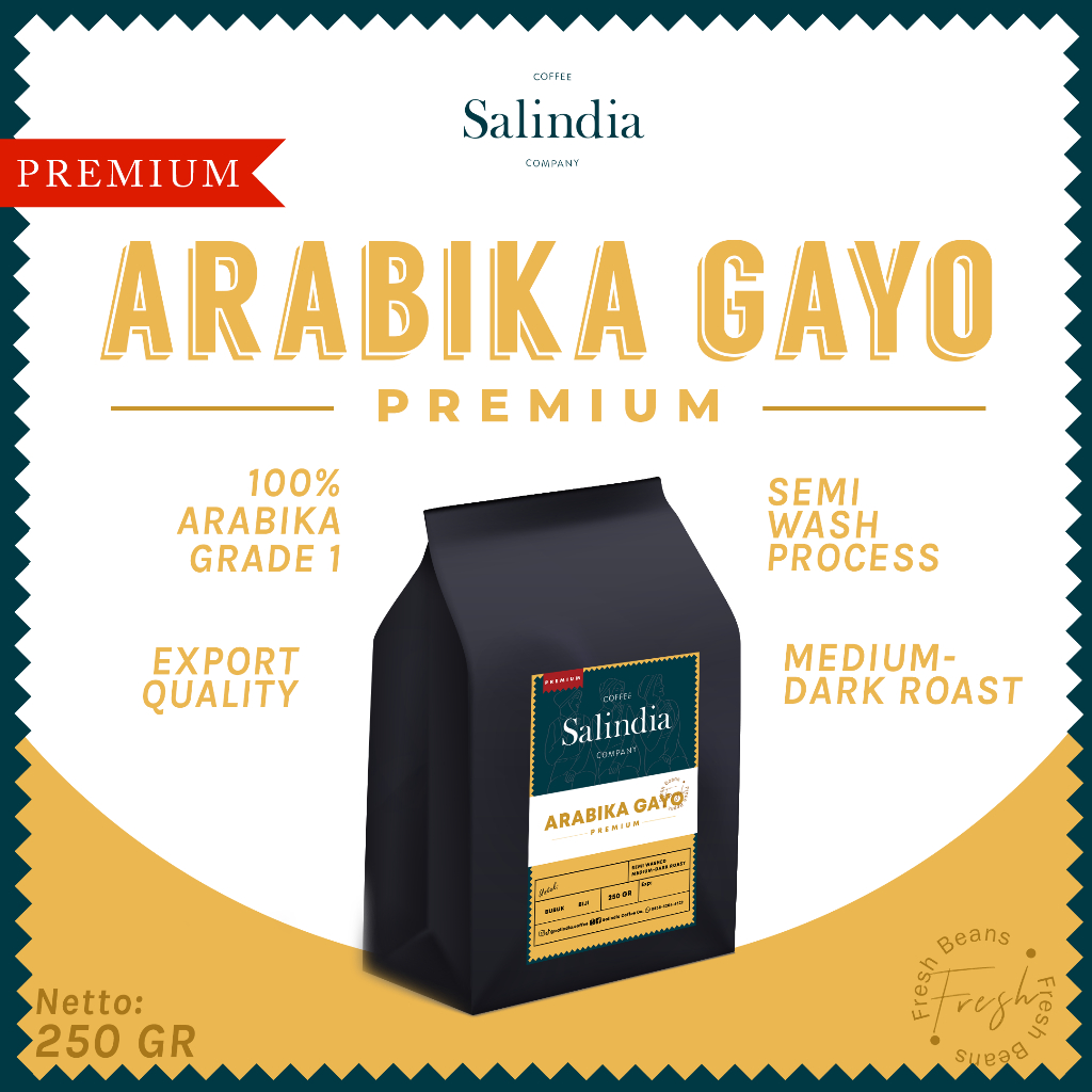 Jual Kopi Arabika Gayo Premium Grade 1 - 250 Gram - Biji / Bubuk ...