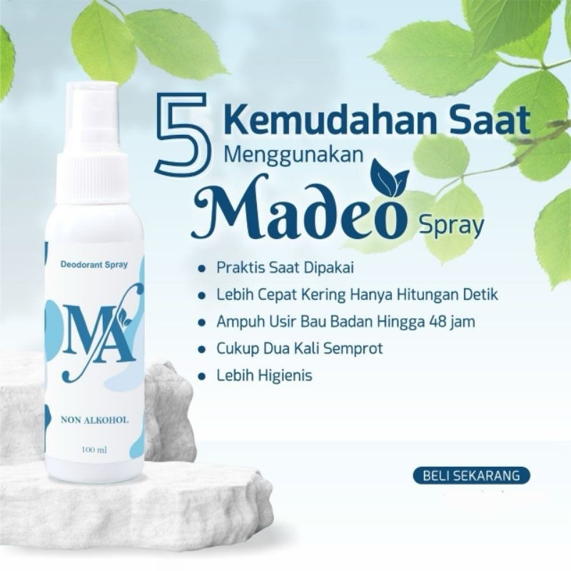 Jual MA Deodorant Spray - Madeo Spray Original BPOM | Shopee Indonesia