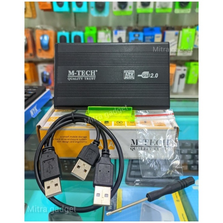 Jual Casing Harddisk External 2,5" SATA USB 2.0 HDD Case Hardisk M-Tech | Shopee Indonesia
