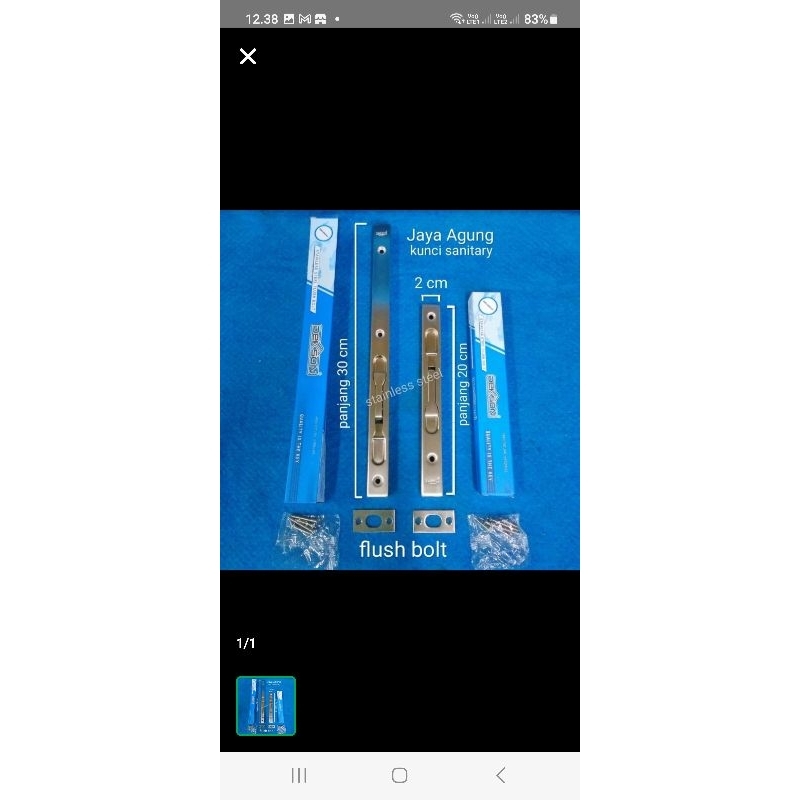 Jual Grendel Tanam Dekson FB 040 8"+12" Stainless/ Slot Tanam Dekson ...