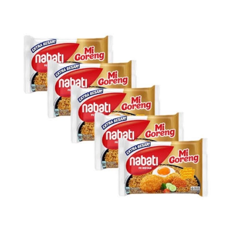 Jual NABATI MIE INSTAN GORENG 1 PAK ISI 5 PCS X 80 GR | Shopee Indonesia