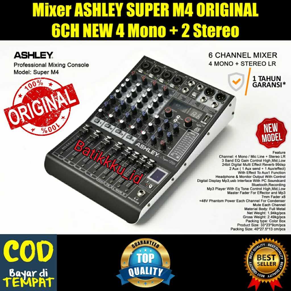 Jual Mixer ASHLEY SUPER M4 Compressor SUPERM4 SUPER M 4 ORIGINAL 4Ch ...