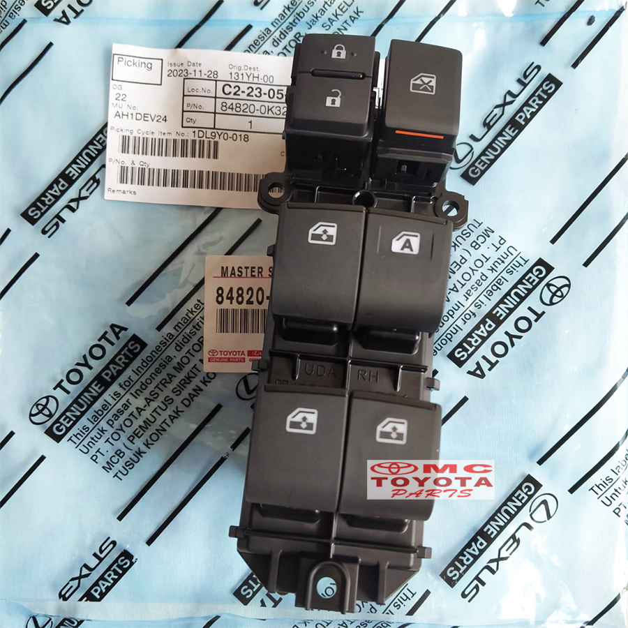 Jual Saklar Switch Master Power Window Innova Reborn Fortuner VRZ 84820 ...