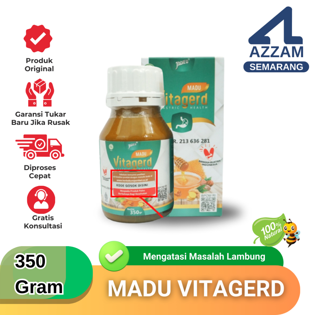 Jual Madu Vitagerd 100% Original BPOM Vitagerd Obat Lambung Asli Gerd ...