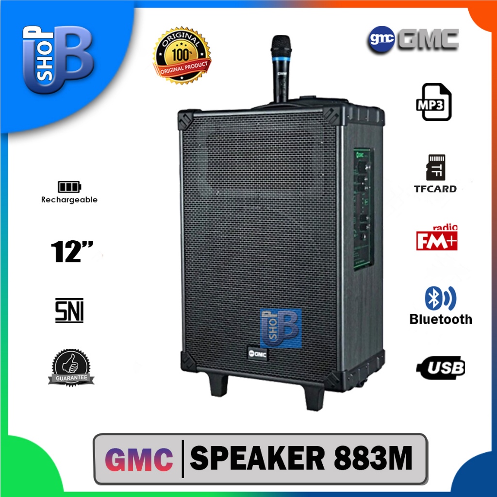 Jual SPEAKER GMC 883M BLUETOOTH 12 INCH | Shopee Indonesia